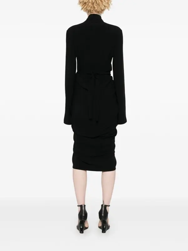 Rick Owens Tie-fastening Crepe Wrap Dress