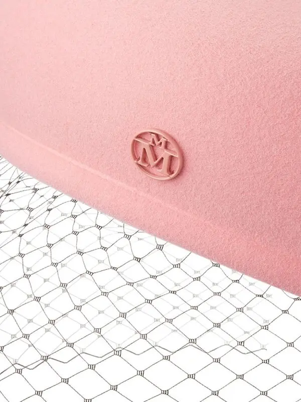 MAISON MICHEL Bonnie Veil Beret - Pink