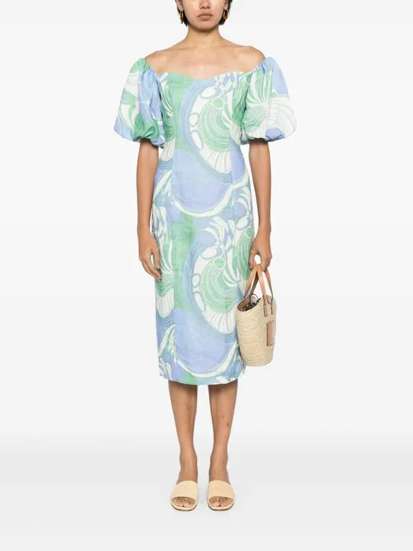 Rhode Karima Midi Dress - Blue