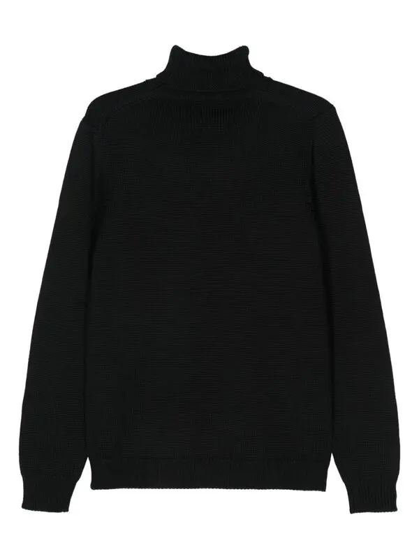 NUUR Roll-neck Merino Jumper - Black