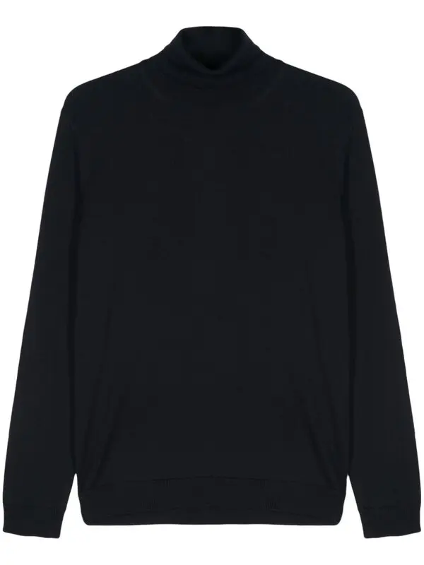 NUUR Roll-neck Merino Jumper - Blue