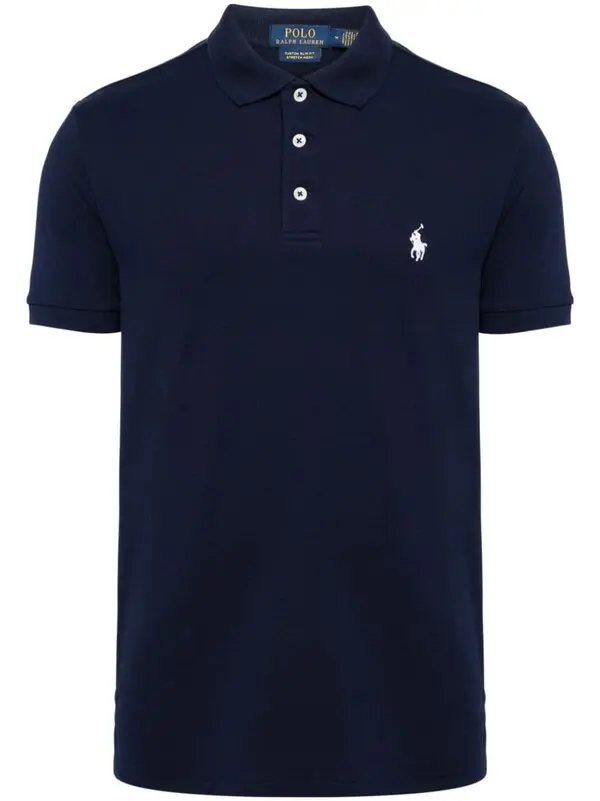 Polo Ralph Lauren Logo-embroidered Short-sleeve Polo Shirt - Blue