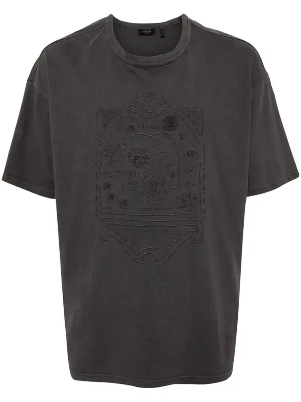 FIVE CM Embroidered-design Cotton T-shirt