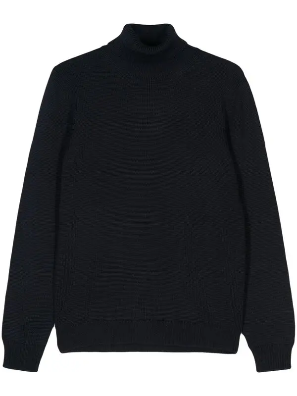 NUUR Roll-neck Merino Wool Jumper - Blue