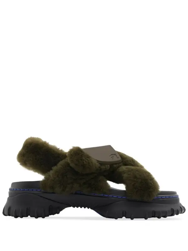 Burberry Shearling Sandals