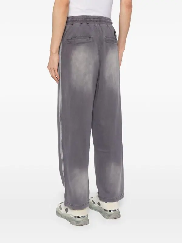 FIVE CM Faded-effect Cotton Track Pants