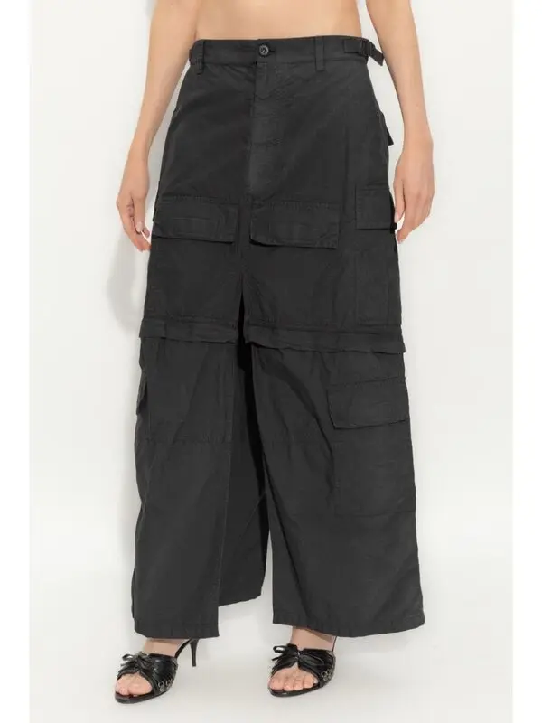 Balenciaga Ripstop Maxi Cargo Skirt