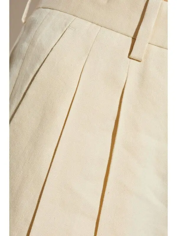 Helmut Lang Pleated Wide-leg Trousers