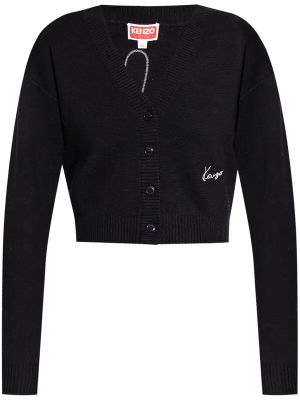 Kenzo Embroidered Wool Cardigan