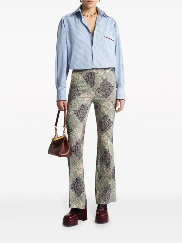 Etro Flared Printed Trousers