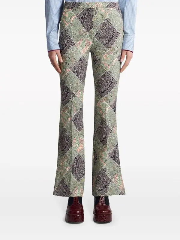 Etro Flared Printed Trousers