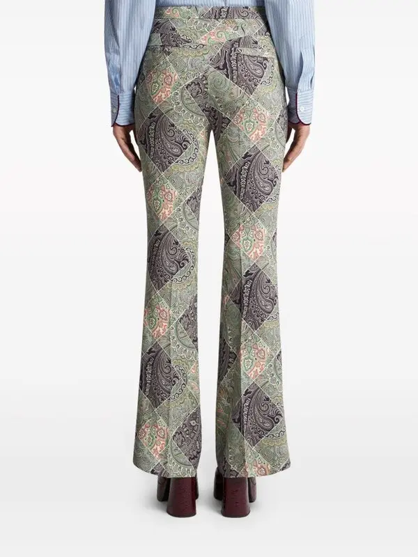Etro Flared Printed Trousers