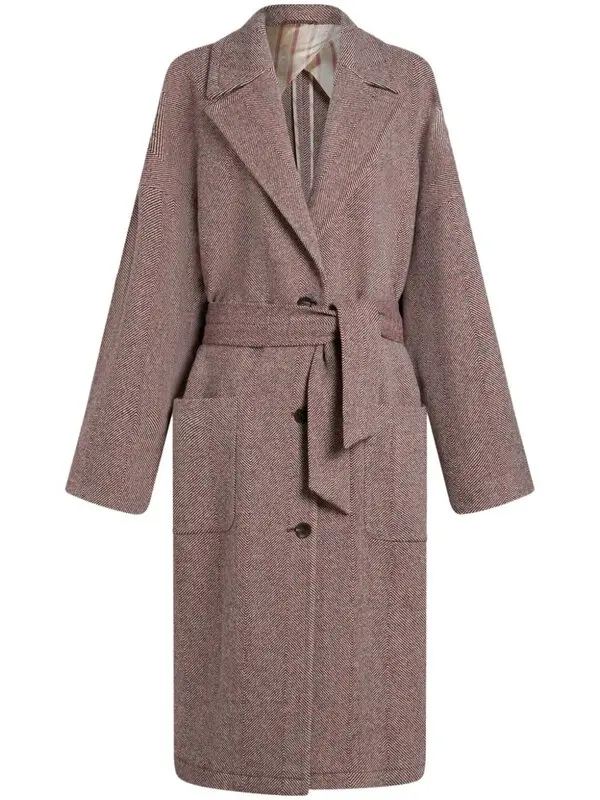 Etro Belted Wool Coat