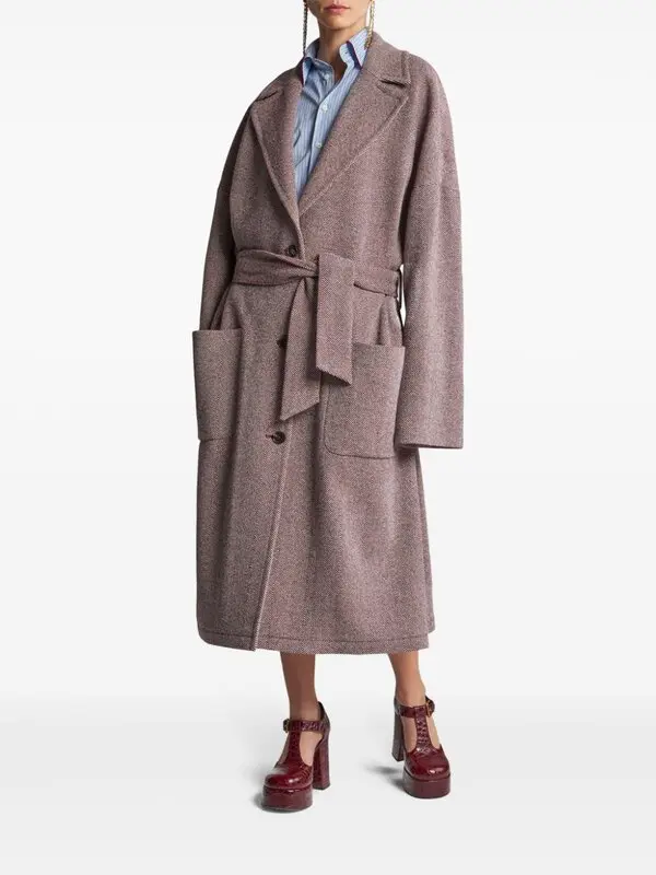 Etro Belted Wool Coat
