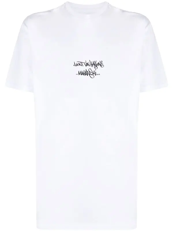 MAHARISHI Distorted Dragon Cotton T-shirt - White