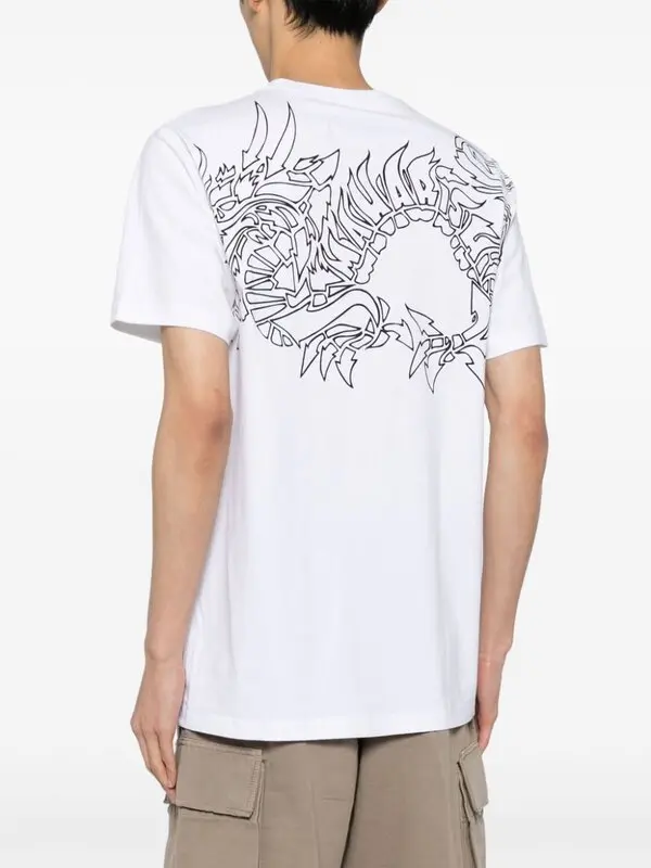 MAHARISHI Distorted Dragon Cotton T-shirt