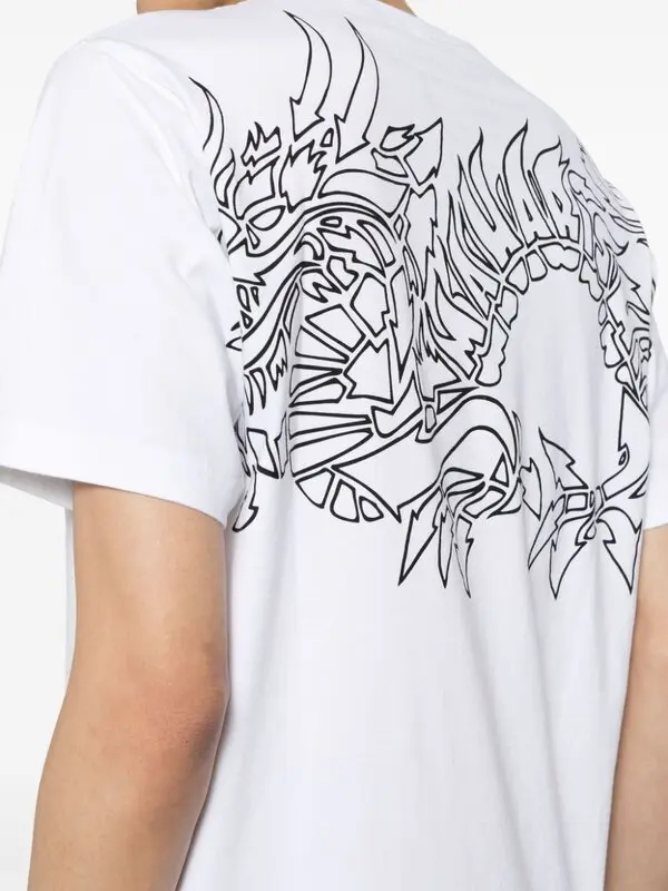 MAHARISHI Distorted Dragon Cotton T-shirt