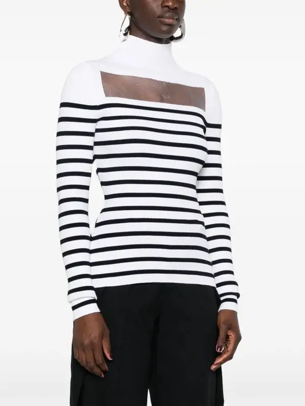 JEAN PAUL GAULTIER Marinière Striped Jumper - White