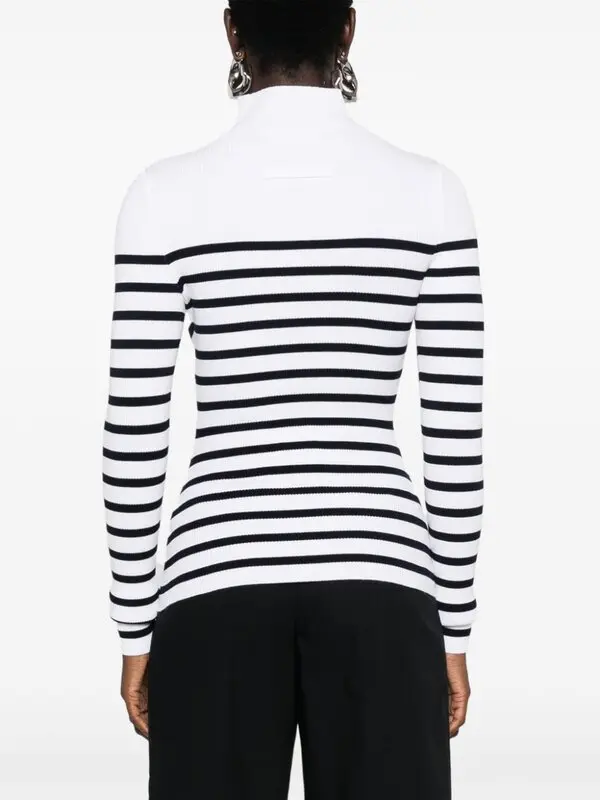 JEAN PAUL GAULTIER Marinière Striped Jumper - White