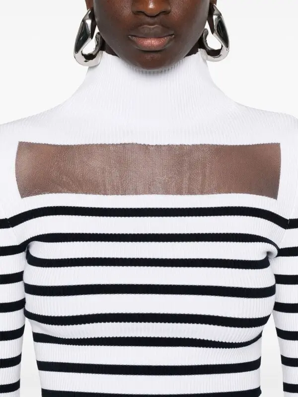 JEAN PAUL GAULTIER Marinière Striped Jumper - White