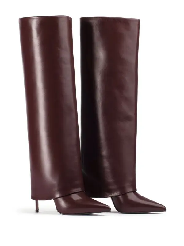 LE SILLA Andy 120mm Layered Leather Boots - Red