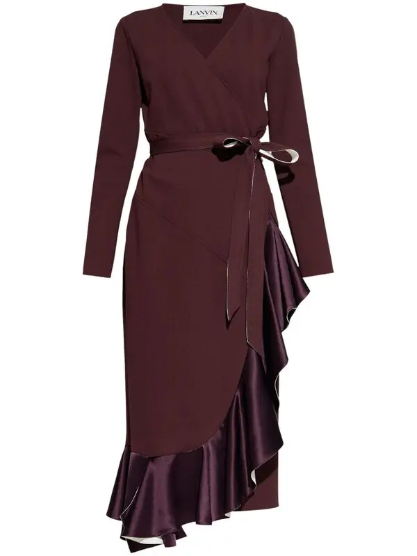LANVIN Wraparound Midi Dress