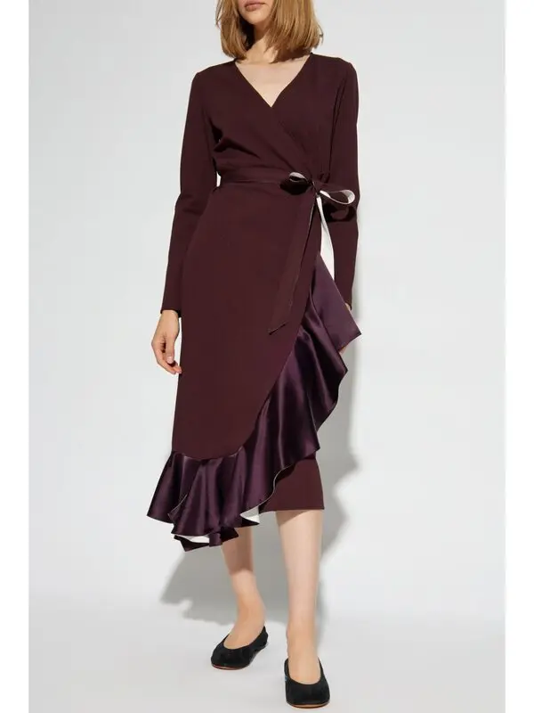 LANVIN Wraparound Midi Dress