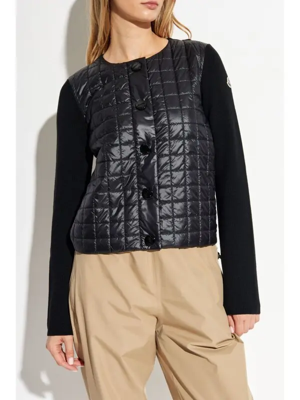 Moncler Panelled Jacket Black Editorialist