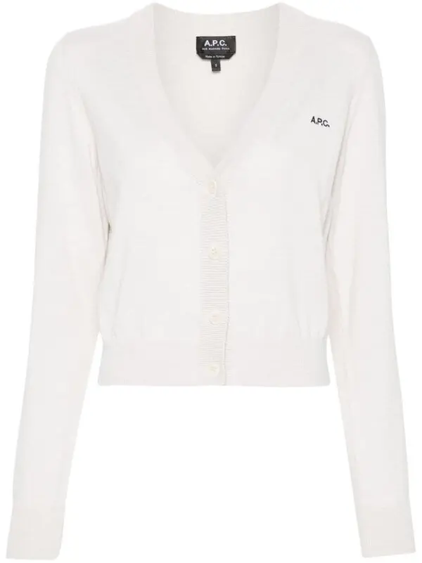 A.p.c. Berenice Logo-embroidered Cardigan