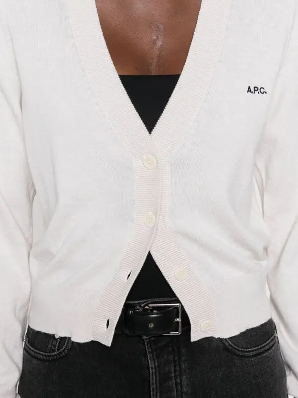 A.p.c. Berenice Logo-embroidered Cardigan