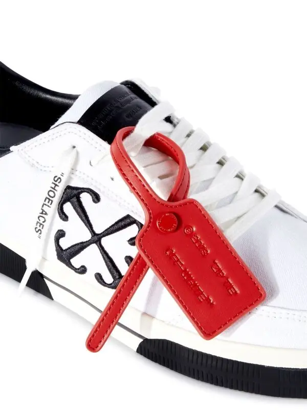 Off White Low Vulcanized Canvas Sneakers