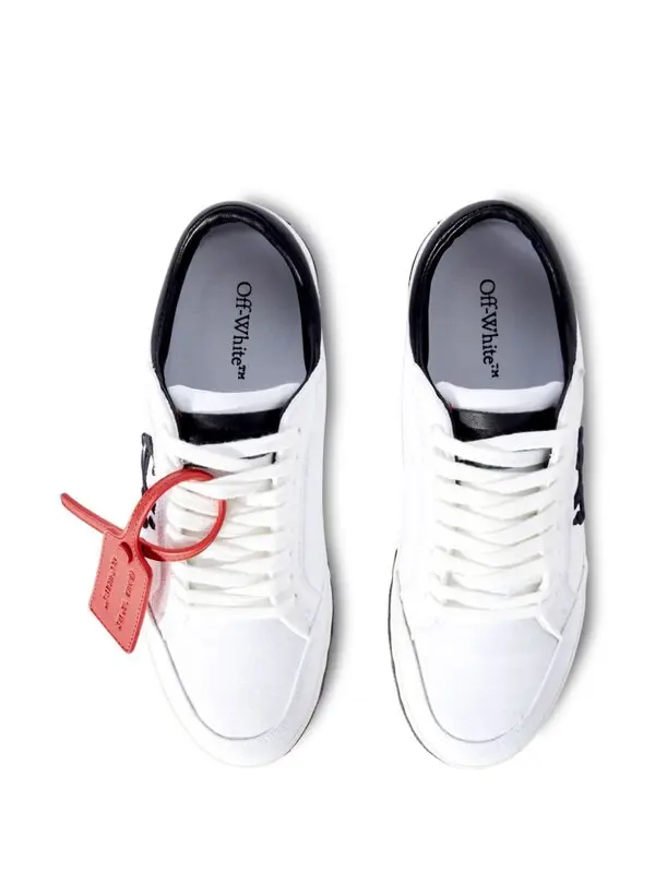 Off White Low Vulcanized Canvas Sneakers