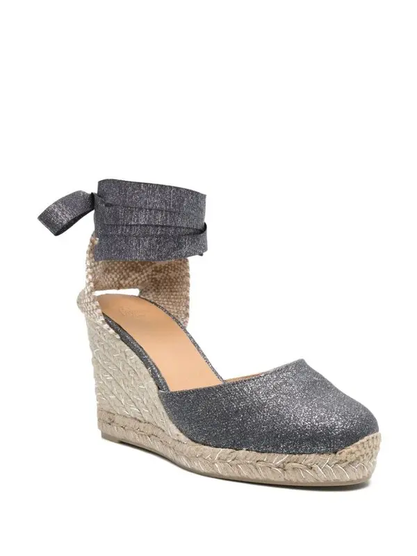 CastaÑer Carina Raffia Wedge Espadrilles - Grey