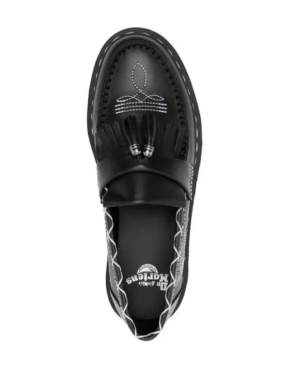 Dr. Martens Adrian Gothic Americana Leather Loafes - Black