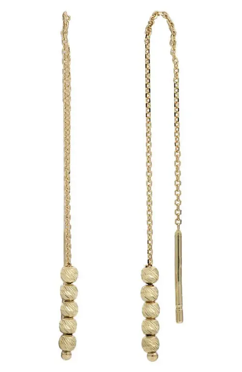 Bony Levy 14k Bead & Chain Threader Earrings - 14k Yellow Gold
