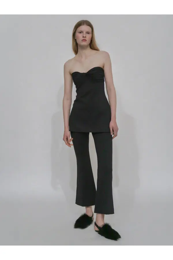 Rosetta Getty Twist Strapless Top