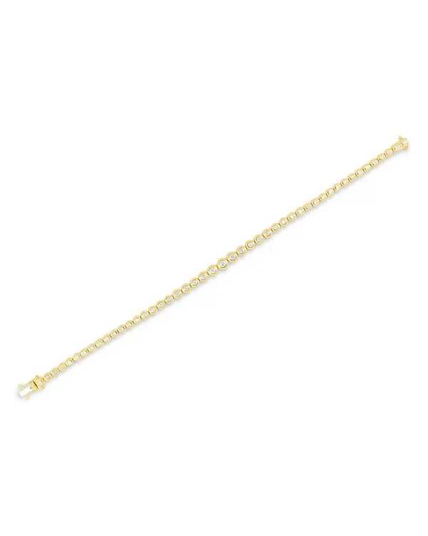 Ef Collection 14k Yellow Graduated Diamond Bracelet