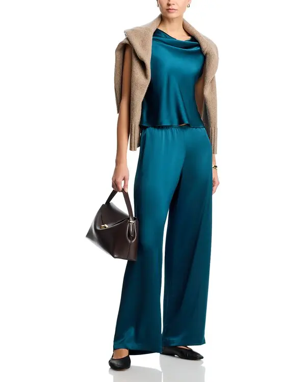 LESET Barb Wide Leg Trousers - Pacific