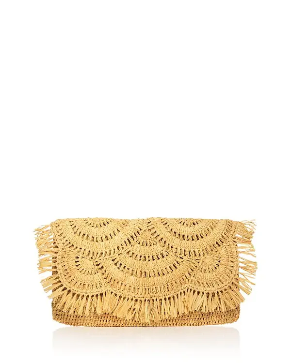 Mar Y Sol Giselle Small Raffia Clutch