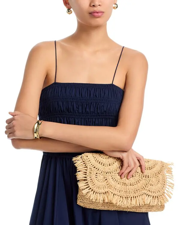Mar Y Sol Giselle Small Raffia Clutch