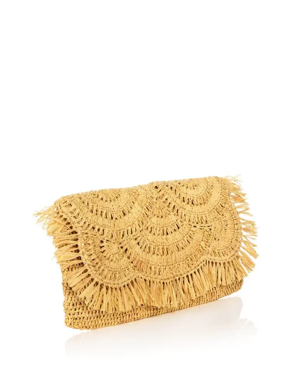 Mar Y Sol Giselle Small Raffia Clutch