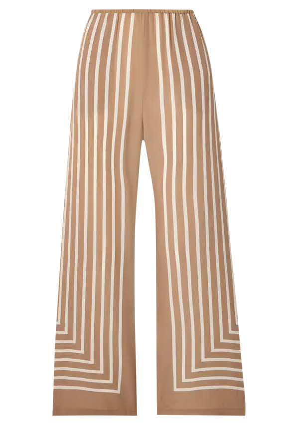 TOTEME Striped Silk-crepe Wide-leg Pants