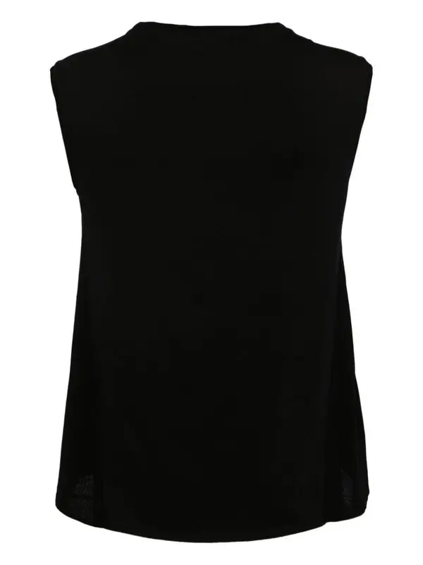 Transit Round-neck Sleeveless Top - Black