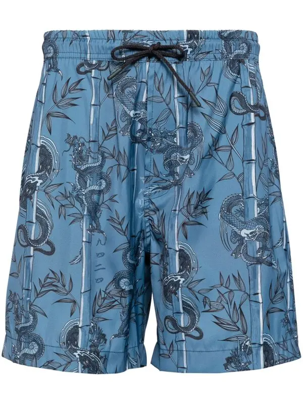 MAHARISHI Dragon Bamboo Swim Shorts - Blue