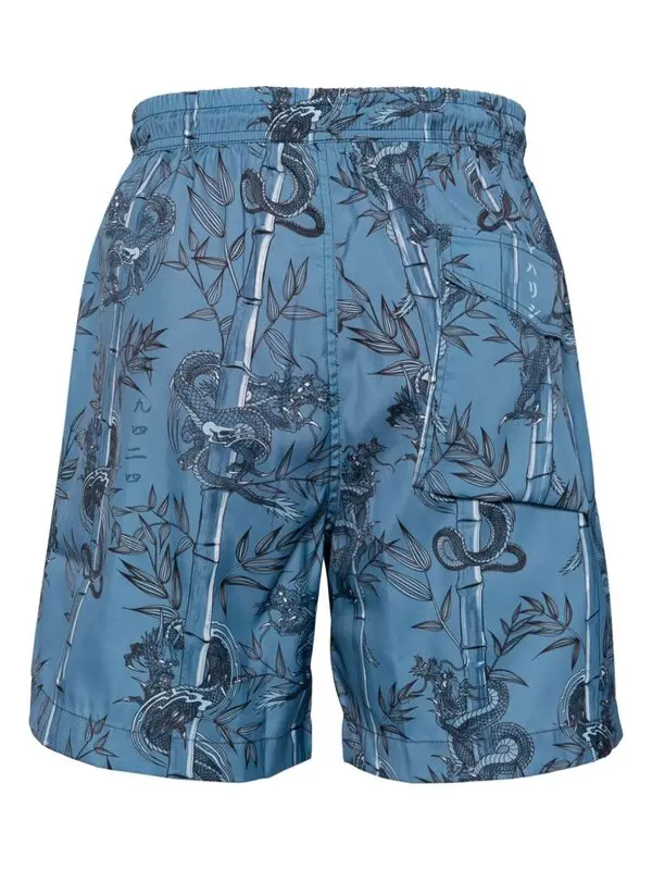 MAHARISHI Dragon Bamboo Swim Shorts - Blue