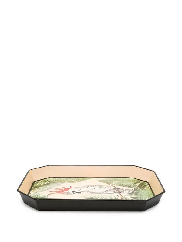 LES-OTTOMANS Hand-painted Flora Bird Tray
