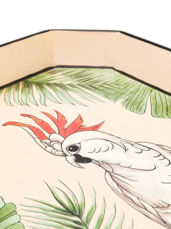 LES-OTTOMANS Hand-painted Flora Bird Tray