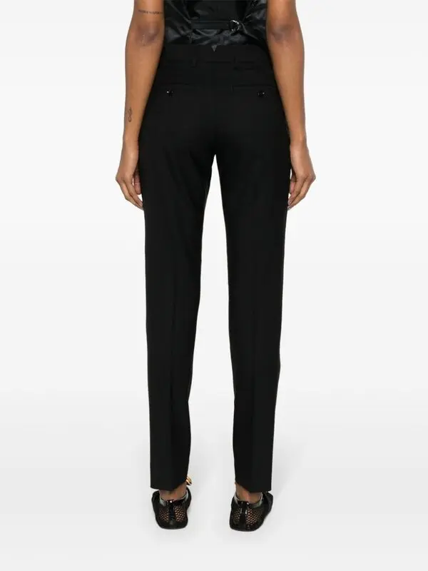 AMI Paris High-waisted Tapered Trousers - Black