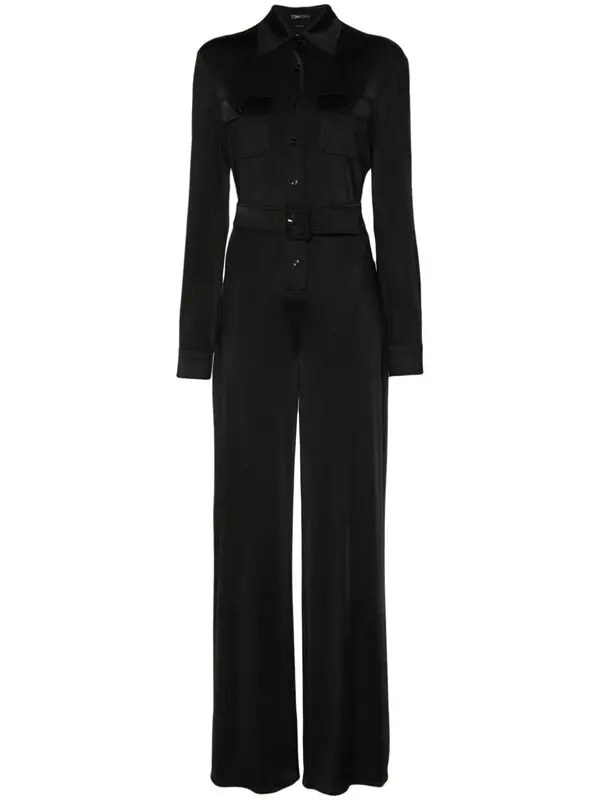 TOM FORD Straight-leg Jersey Jumpsuit - Black