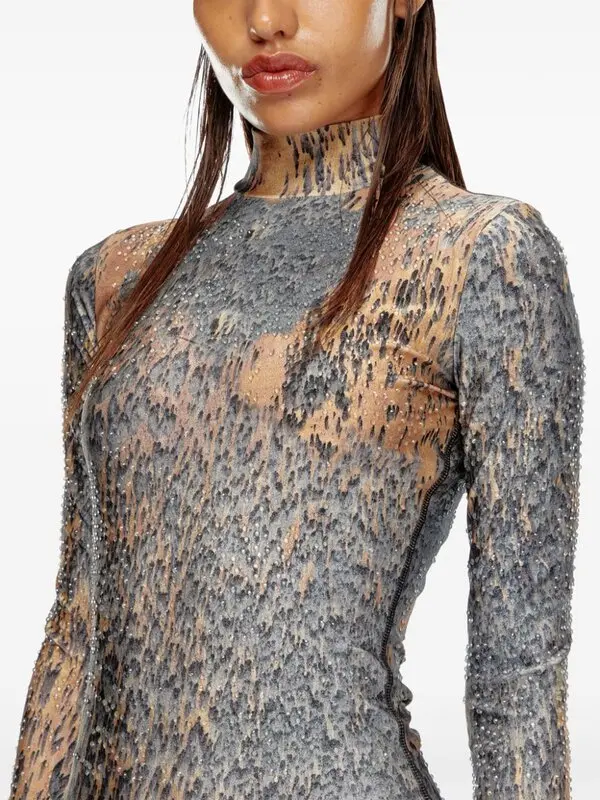 DIESEL® D-eleo Abstract-print Minidress